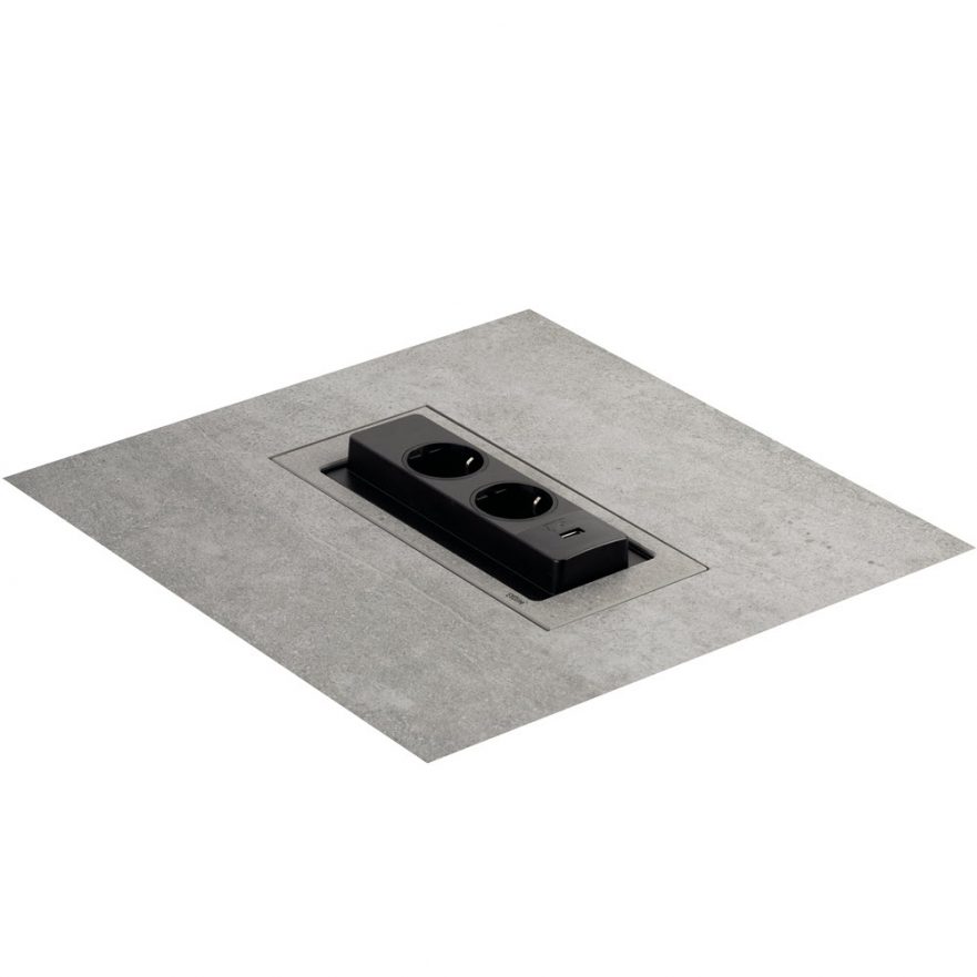 EVOline BackFlip, RVS, glas of gelakte integratie van stroom.